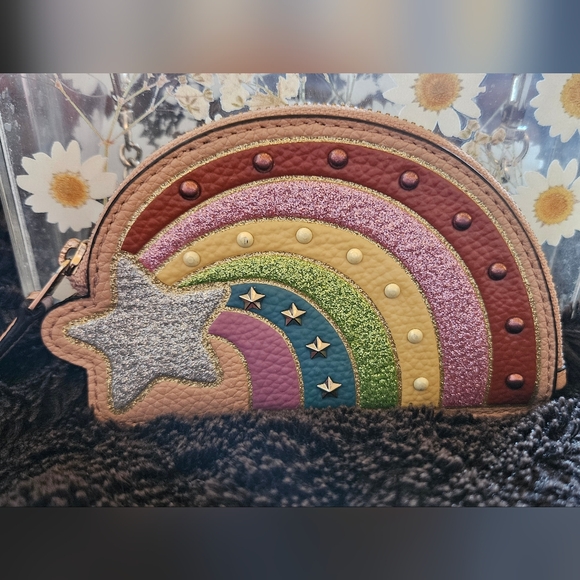 Coach | Bags | Coach Shooting Star Rainbow Coin Purse Euc | Poshmark